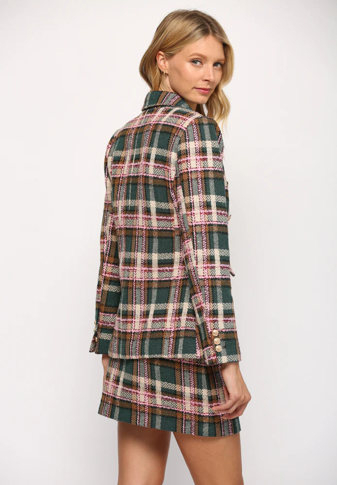 TWEED PLAID BLAZER – Be Scene Boutique